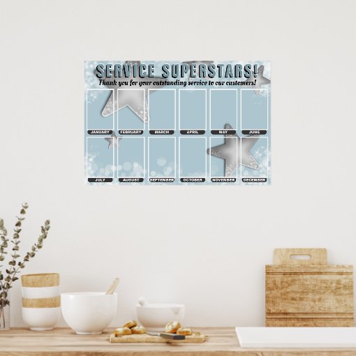 stars employee of the month photo display poster | Zazzle