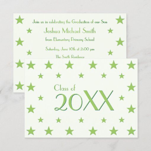 Stars Kids Custom Graduation Party Invitation Card | Zazzle