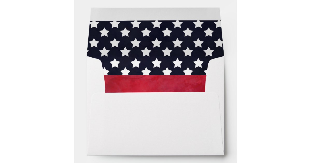 Stars & Stripes American Flag Patriotic Envelope | Zazzle