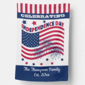 Stars |Stripes Fireworks Independence Day July 4th House Flag | Zazzle