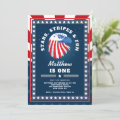 Stars Stripes & Fun All American 1st Birthday Invitation | Zazzle