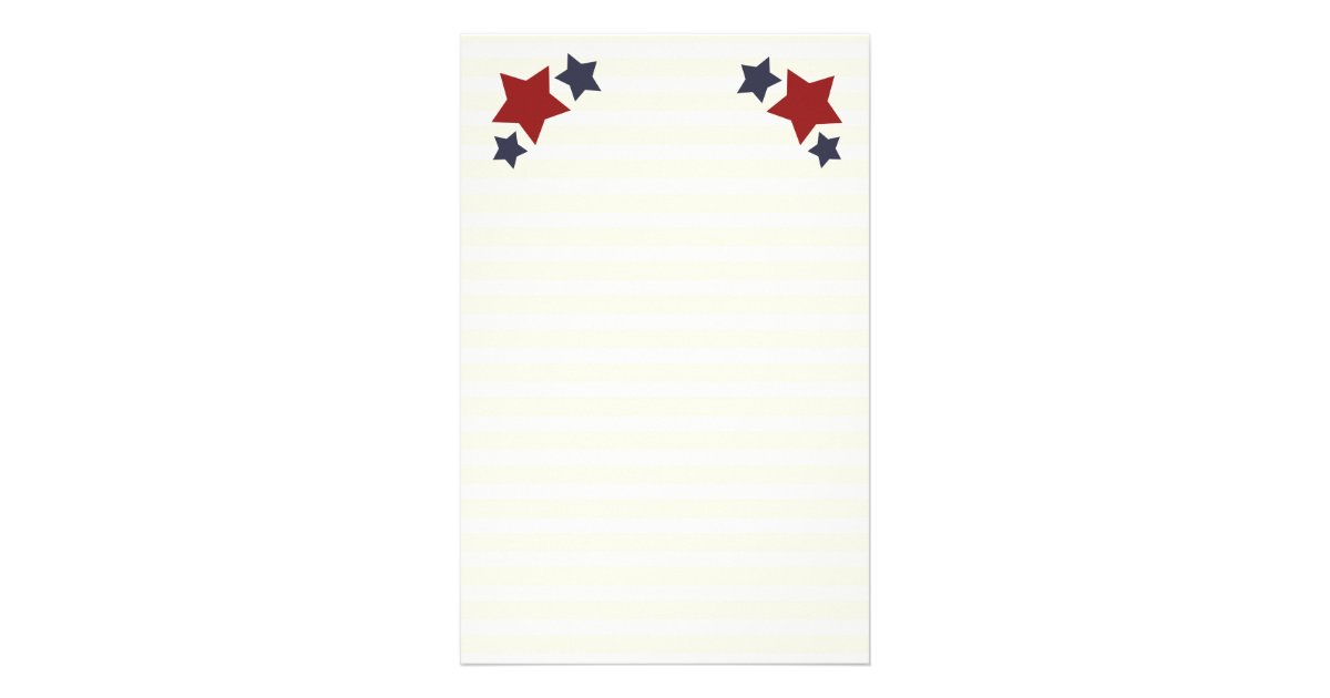 Stars & Stripes Lined Stationery / Writing Paper | Zazzle.com