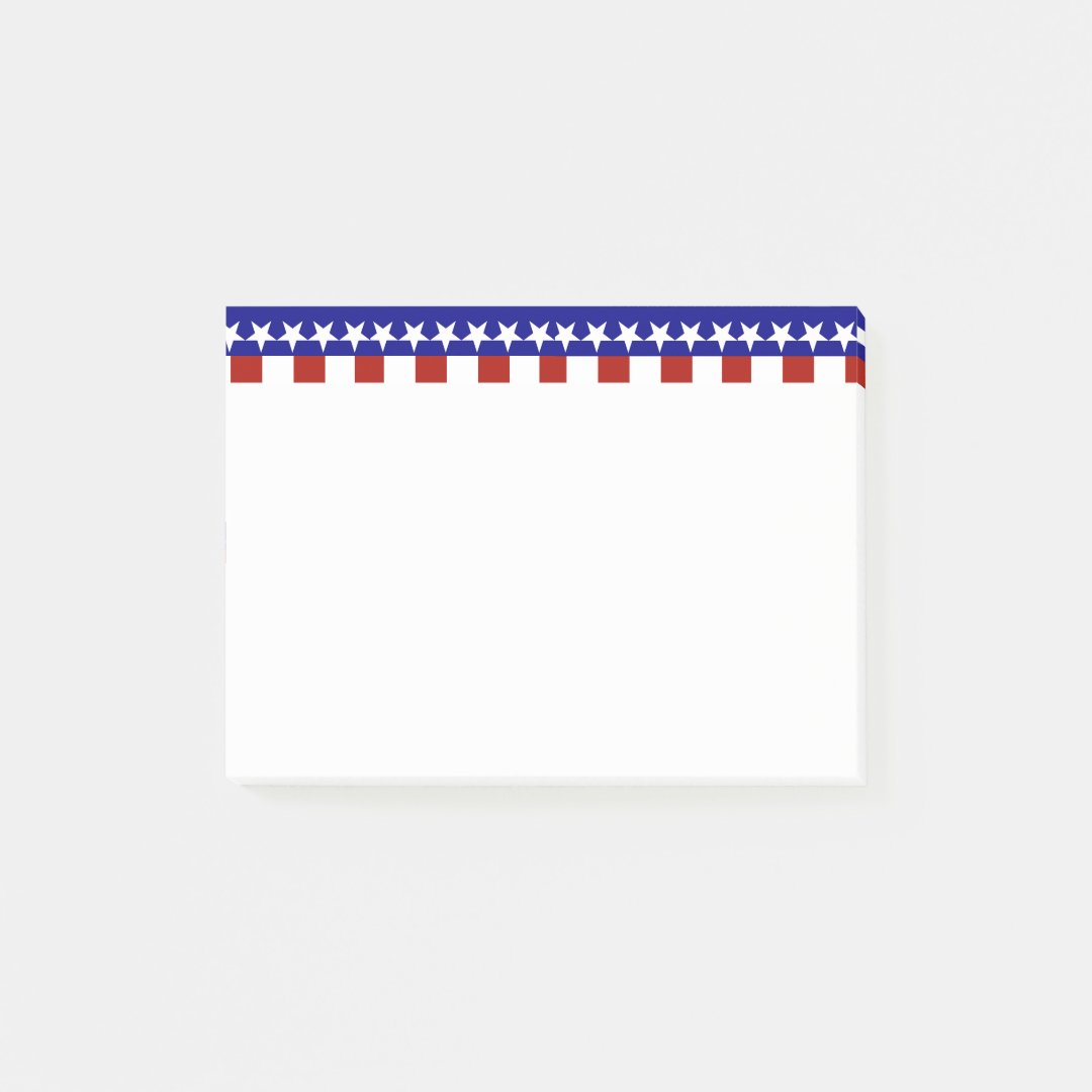 Stars & Stripes of Red White And Blue Post-it Notes | Zazzle