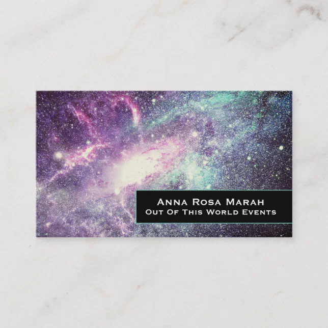 Stars Universe Nebula Galaxy Cosmic Business Card | Zazzle