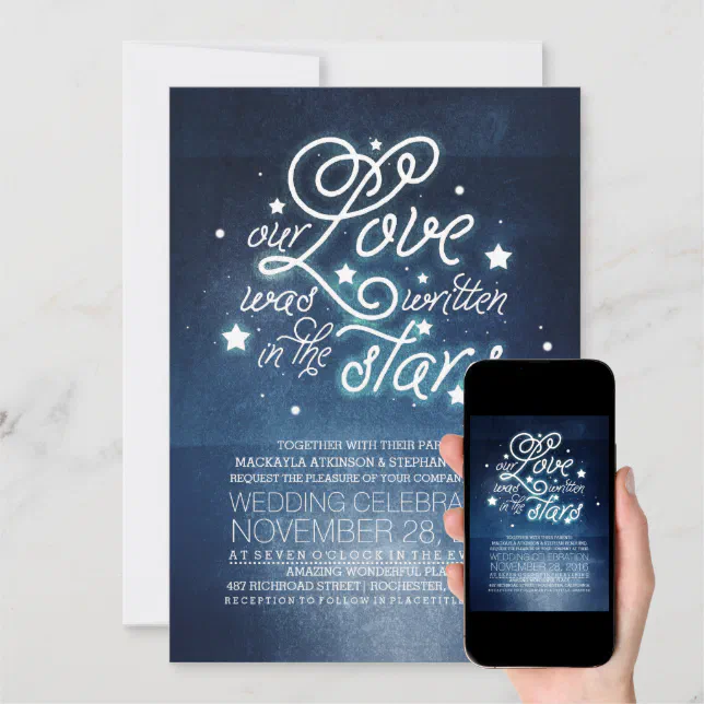 Stars Wedding Invitation | Zazzle