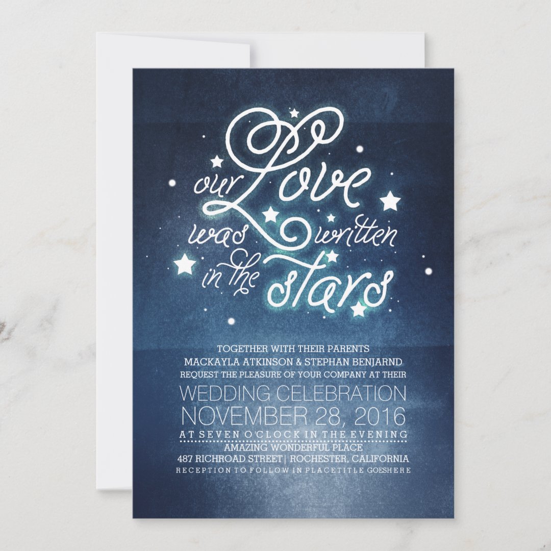 Stars Wedding Invitation | Zazzle