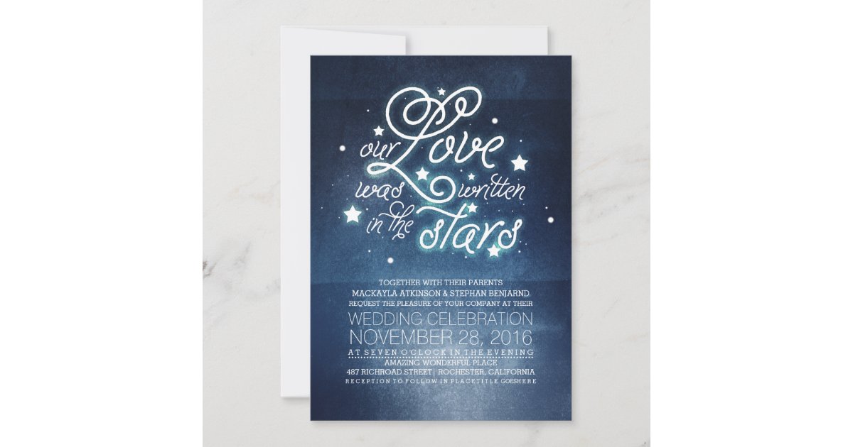 Stars Wedding Invitation | Zazzle