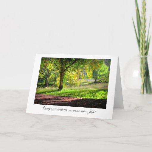 Start of Autumn / Fall - Congrats on New Job Card | Zazzle