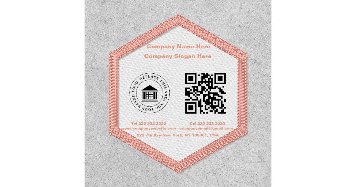 Startup Business Logo | Name | Slogan | QR Code Patch | Zazzle
