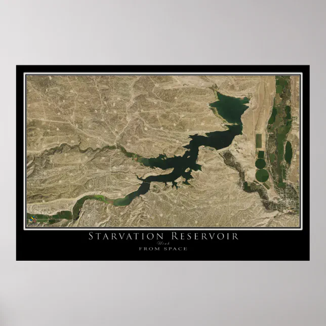 Starvation Reservoir Utah Satellite Poster Map | Zazzle