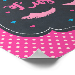 Stashes or Lashes Gender Reveal Baby Shower Sign | Zazzle