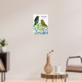State Bird of Colorado Lark Bunting Wildflowers Poster | Zazzle