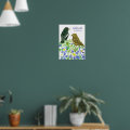 State Bird of Colorado Lark Bunting Wildflowers Poster | Zazzle