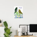 State Bird of Colorado Lark Bunting Wildflowers Poster | Zazzle
