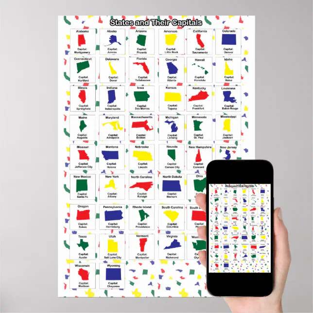State Capitals Print | Zazzle