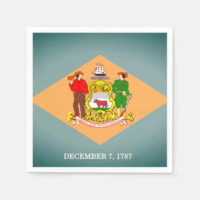 State Flag of Delaware Paper Party Napkins | Zazzle