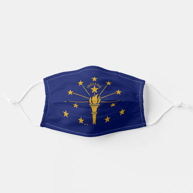 State Flag of Indiana Adult Cloth Face Mask | Zazzle