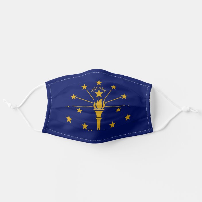 State Flag of Indiana Adult Cloth Face Mask | Zazzle.com