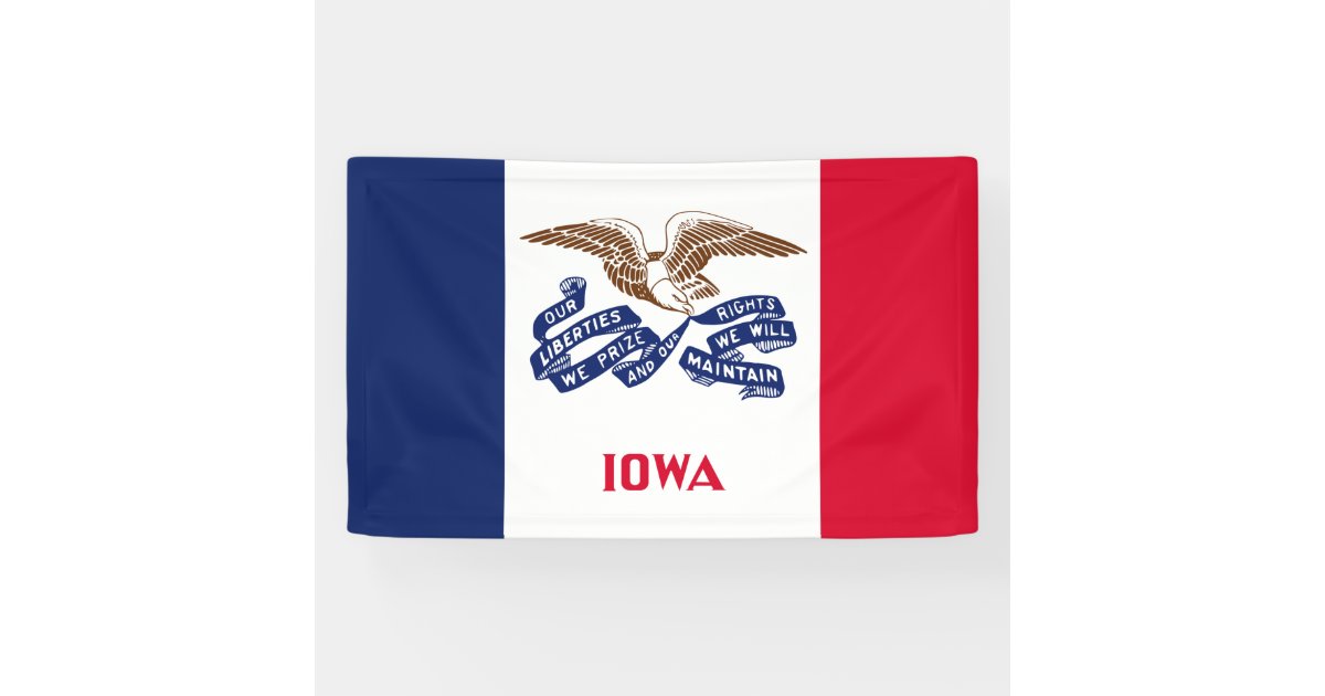 State Flag of Iowa Banner | Zazzle