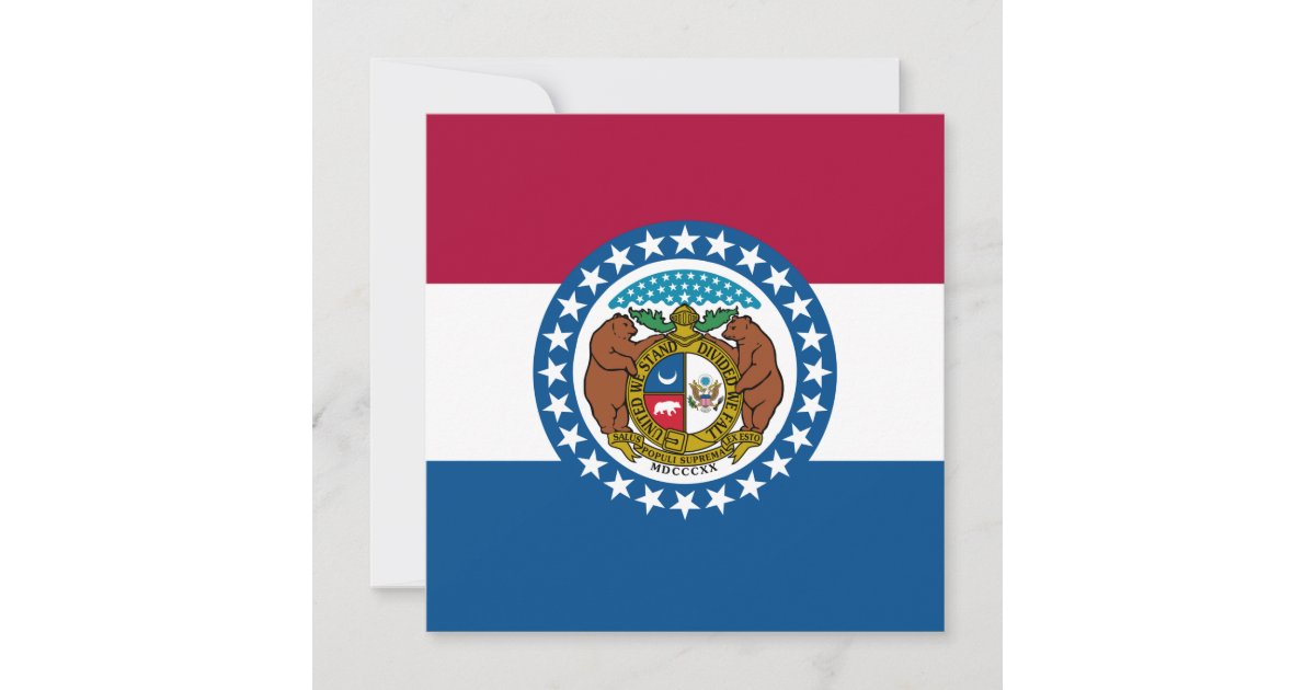State Flag of Missouri Card | Zazzle