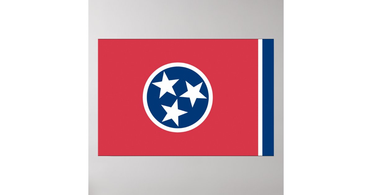 State Flag of Tennessee, USA Poster | Zazzle