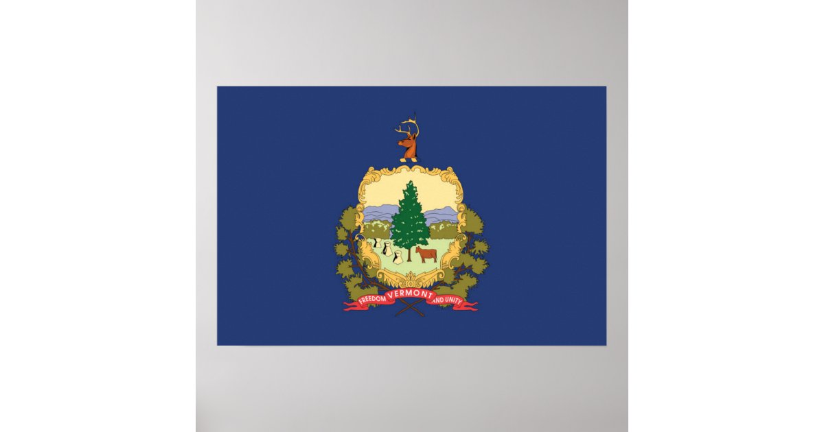 State Flag of Vermont, USA Poster | Zazzle