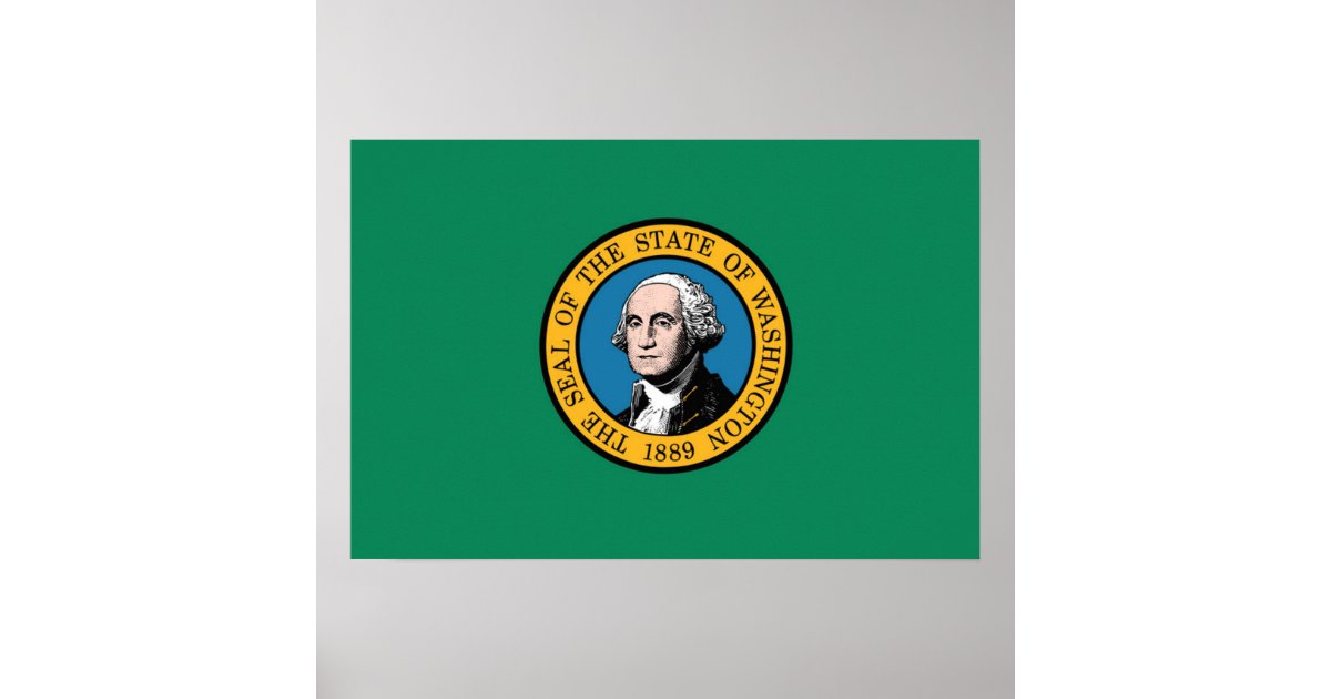 State Flag of Washington, USA Poster | Zazzle