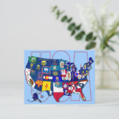 State Flags Map USA United States Flag Postcard | Zazzle