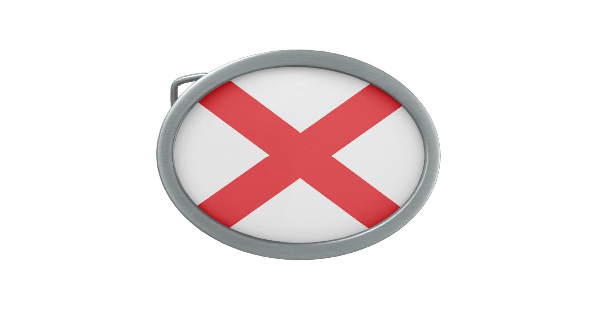 State of Alabama flag Oval Belt Buckle | Zazzle