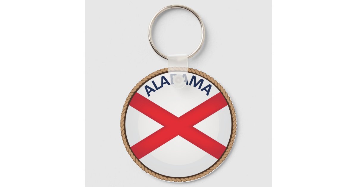 State of Alabama Flag Seal Keychain | Zazzle