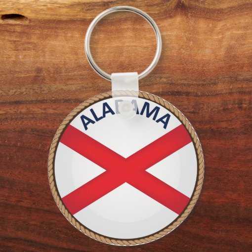State of Alabama Flag Seal Keychain | Zazzle