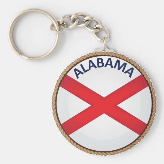 State of Alabama Flag Seal Keychain | Zazzle.com
