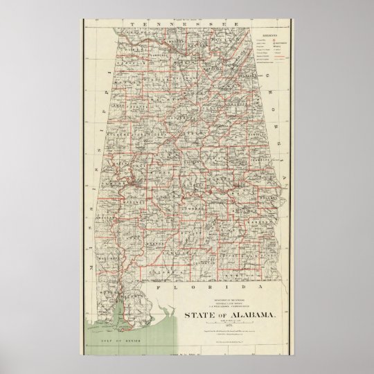 State of Alabama Poster | Zazzle.com