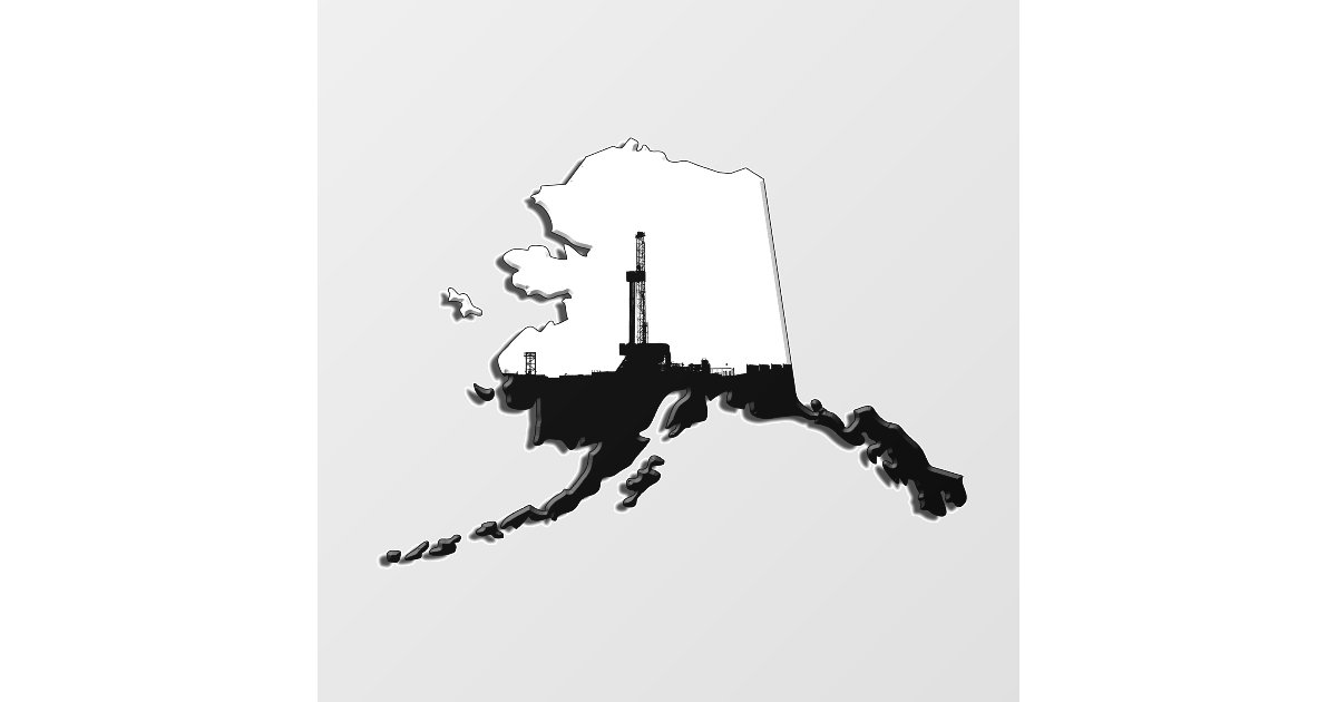 State of Alaska Oil Drilling Rig Floor Decals | Zazzle