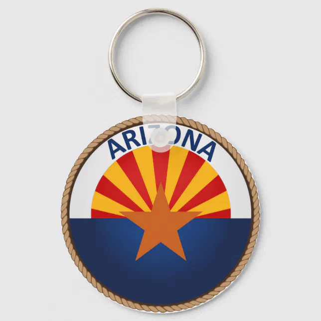 State of Arizona Flag Seal Keychain | Zazzle