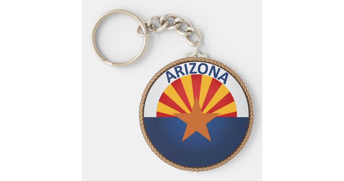 State of Arizona Flag Seal Keychain | Zazzle