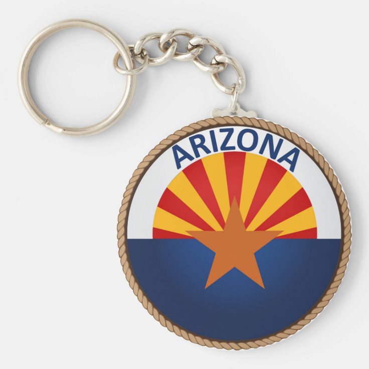 State of Arizona Flag Seal Keychain | Zazzle