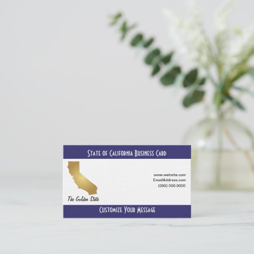 State of California Business Card Template | Zazzle