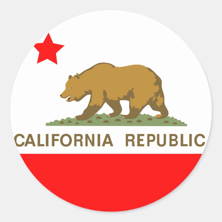 State of California Classic Round Sticker | Zazzle