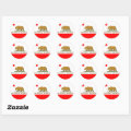 State of California Classic Round Sticker | Zazzle
