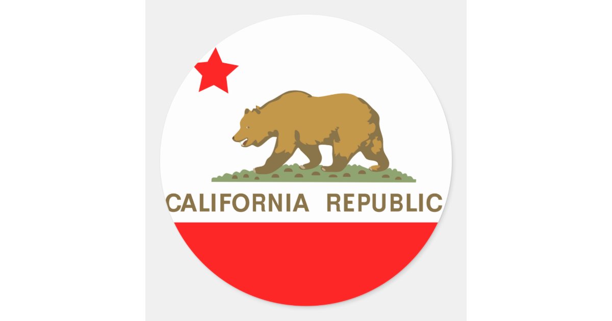State of California Classic Round Sticker | Zazzle