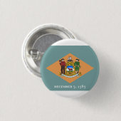 State of Delaware Flag Pinback Button | Zazzle