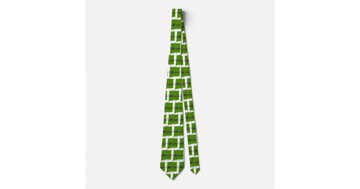 State of Delaware Picture Text & Map Outline Tie | Zazzle