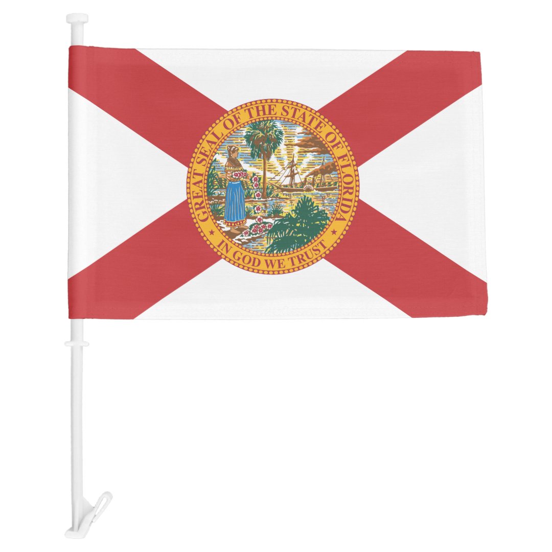 State of Florida Car Flag | Zazzle