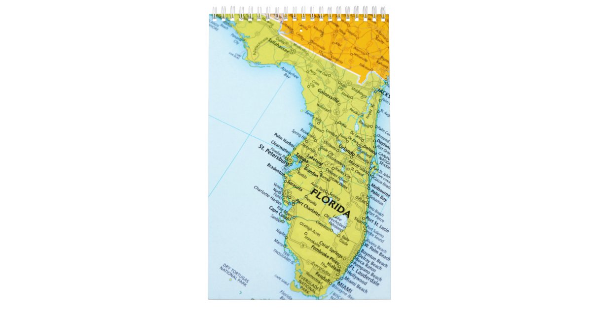 State Of Florida Collection Wall Calendar | Zazzle