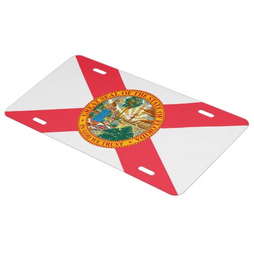State of Florida Flag for Display License Plate | Zazzle