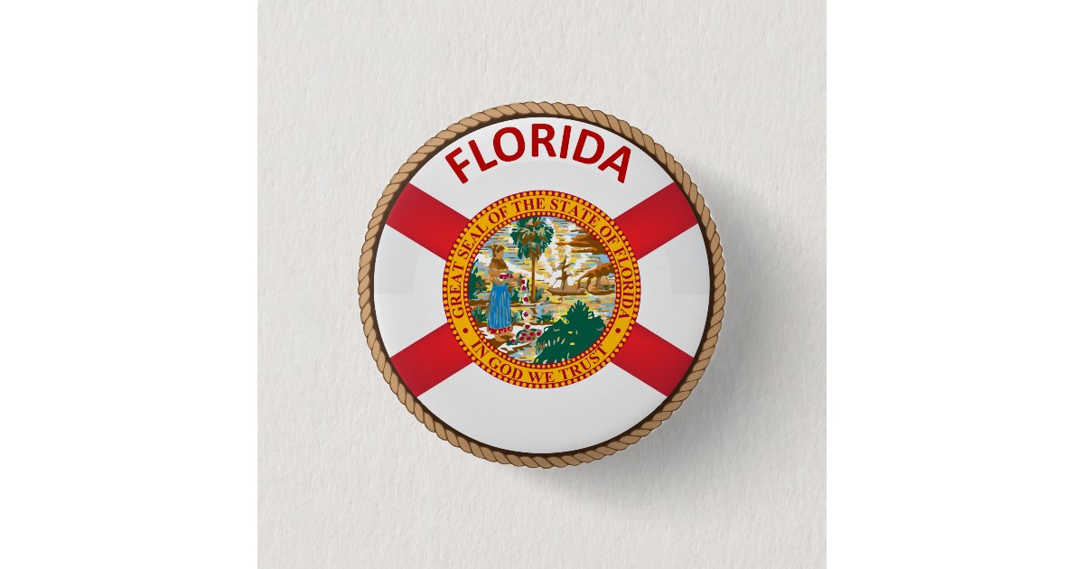 State of Florida Flag Seal Button | Zazzle