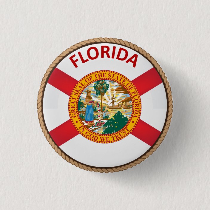 State of Florida Flag Seal Button | Zazzle.com