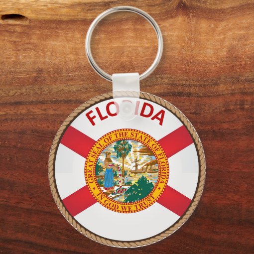 State of Florida Flag Seal Keychain | Zazzle