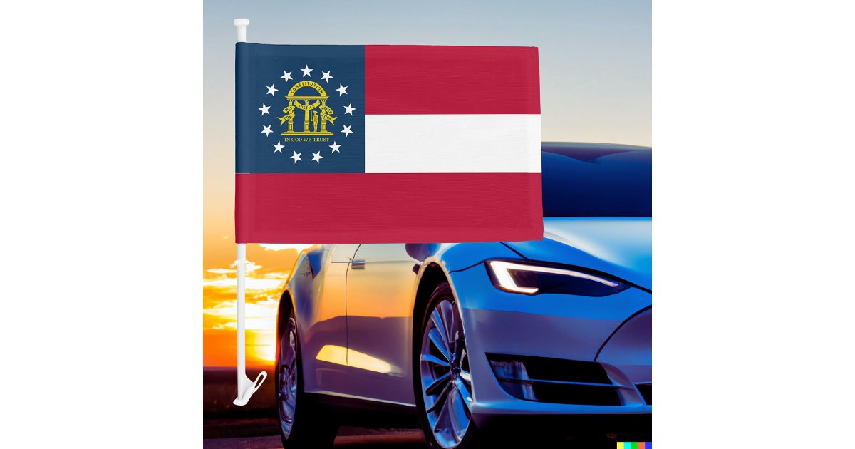 State of Georgia Car Flag | Zazzle
